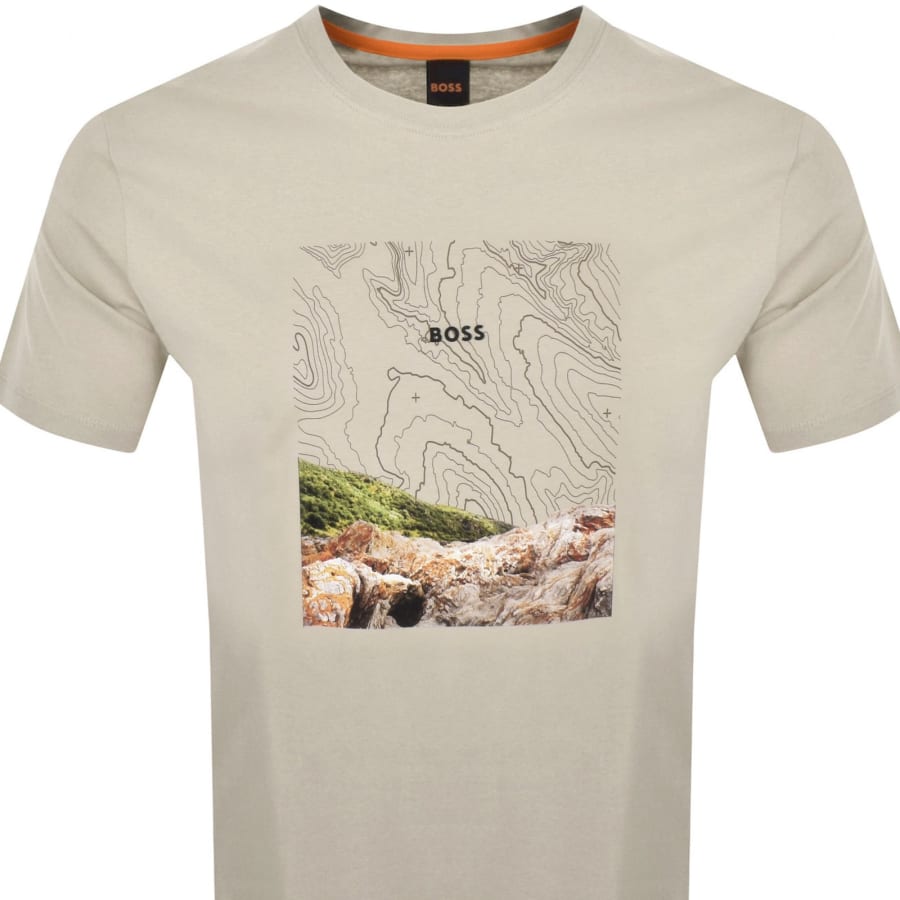 BOSS Te Forest T Shirt Beige